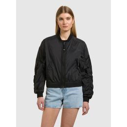 Blouson Khujo "TUVAY", Damen, Gr. XL, schwarz, Web, 100% Nylon, unifarben, regular fit, eingesetzt Rippb&uuml;ndchen, Jacken Blouson