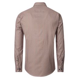 Casamoda Herren Langarmhemd "Casamoda Freizeithemd Langarm Print", braun, Gr. L, bedruckt, 100% Baumwolle, Hemden