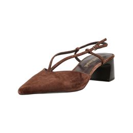Slingpumps Jeffrey Campbell "Jeffrey Campbell Pumps Leder", Damen, Gr. 41, braun, Leder, Schuhe Slingpumps