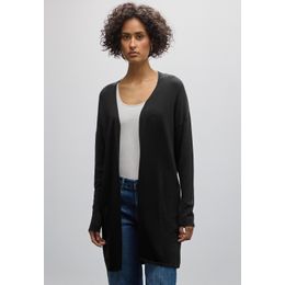 Street One Damen Strickjacke, schwarz, Gr. 34, unifarben, Stoff, 70% Viskose, 30% Nylon, Strickjacken, aus softer Viskose