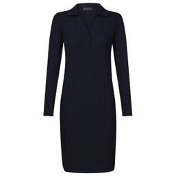 Strickkleid FELIX HARDY "Lang&auml;rmeliges Kabelstrickkleid", Damen, Gr. L, Normalgr&ouml;&szlig;en, blau (navy), 100% Baumwolle, Kleider Strickkleid