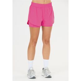 Shorts Endurance "Yarol", Damen, Gr. 44, EURO-Gr&ouml;&szlig;en, fuchsia, 90% Polyester, 10% Elasthan, unifarben, kurz, Hosen Shorts, mit praktischer 2-in-1-Funktion