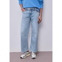 Comfort-fit-Jeans Street One, Damen, Gr. 34, L&auml;nge 28, bleached washed, Jeans, 85% Baumwolle, 9% Polyester, 4% Elastomultiester, 2% Elasthan, unifarben, kn&ouml;chelfrei, Jeans, Middle Waist
