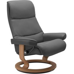 Relaxsessel stressless "View", grau (grau batick), B:91cm H:109cm T:83cm, Leder BATICK: BATICK ist ein leicht korrigiertes, durchgef&auml;rbtes und genarbtes M&ouml;belleder, bei dem die meisten Unebenheiten und Spuren in der Regel entfernt wurden.;Leder PALOMA: PALOMA ist ein durchgef&auml;rbtes Semianilin-M&ouml;belleder mit nat&uuml;rlicher Narbung.;ROHLEDER Stoff Q2 FARON: Ein fester zuverl&auml;ssiger Boucl&eacute; mit einem str