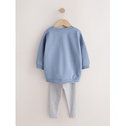 next Set: Sweatshirt und Leggings Jungen Gr&ouml;&szlig;e 122 hellblau / hellgrau / schwarz / wei&szlig;