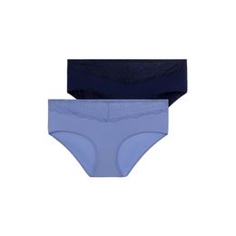 Maxislip Dorina "Celine", Damen, Gr. L, lila, ink, Microfaser, Obermaterial: 85% Polyamid, 15% Elasthan, k&ouml;rpernah, Unterhosen, mit Spitzendetails, elastisch, weich