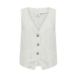 Kurzweste WASABI CONCEPT "Wasabi Concept Vest WA-SANILLA 1", Damen, Gr. 46-48, 1100c sanftes wei&szlig; combi, Obermaterial: 70% Viskose, 30% Leinen, Westen