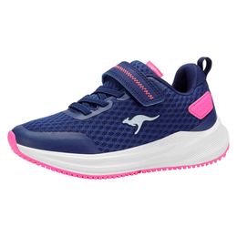 Sneaker Kangaroos "K-RDK FAM EV", M&auml;dchen, Gr. 28, blau (bellewether blau, neon pink), Mesh, Synthetik, Schuhe Sneaker