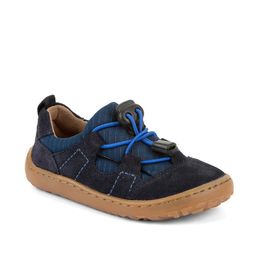 Barfu&szlig;schuh froddo "Barefoot Trekk", Jungen, Gr. 35, dunkelblau, Textil, Veloursleder, Schuhe Barfu&szlig;schuh, Slip-on Sneaker, Schlupfschuh mit Schnellverschluss