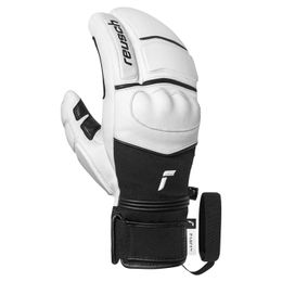 Reusch Damen F&auml;ustlinge "World Champ Lobster", schwarz-wei&szlig;, Gr. 9, mehrfarbig, 55% Leder, 40% Polyester, 5% Lederimitat, Handschuhe, mit winddichter