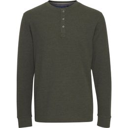 Langarmshirt Blend "BHNOBLE", Herren, Gr. S, gr&uuml;n, Single Jersey, Obermaterial: 60% Baumwolle, 40% Polyester, washed, normal normal, Rundhals, Shirts Langarmshirt