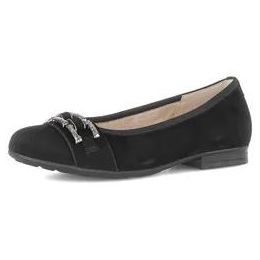 Ballerina Gabor "Eleganter Ballerina", Damen, Gr. 38,5, schwarz, Schuhe Ballerina