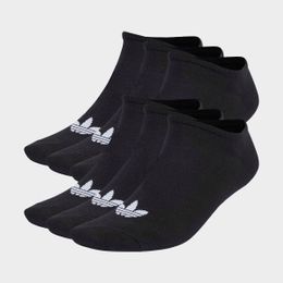 Sportsocken adidas originals "TREFOIL LINER, 6 PAAR", Damen, Gr. S (37/39), schwarz, Obermaterial: 73% Baumwolle, 24% Polyester, 2% Elasthan, 1% sonstige Fasern, Socken Sportsocken, f&uuml;r sportive Aktivit&auml;ten und Laufen, 6er Packung, mit Logodruck