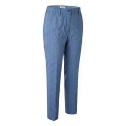 KjBRAND Damen Stoffhose "Bea", blau, Gr. 42, Web, Obermaterial: 47% Baumwolle, 45% Polyester, 6% Viskose, 2% Elasthan, Hosen, Sommerhose optimale