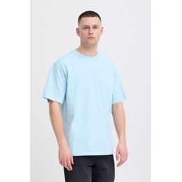 Rundhalsshirt Blend "BHFisher", Damen, Gr. L, blau frost, Web, 100% Baumwolle, unifarben, Basic, weit h&uuml;ftlang, Rundhals, gerader Abschluss, Shirts Rundhalsshirt, Oversized T-Shirt mit Rundhalsausschnitt