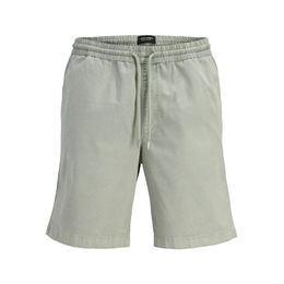 Jack & Jones Shorts JACK & JONES "JPSTJAIDEN CARTER WASH DOB SHORTS REG SN", Herren, Gr. M, N-Gr, aqua gray, Web, Obermaterial: 98% Baumwolle, 2% Elasthan, unifarben, relaxed fit knielang, Hosen Shorts