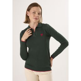 Polokragenpullover FELIX HARDY "Strickpullover mit Rollkragen", Damen, Gr. M, gr&uuml;n, 100% Baumwolle, Pullover