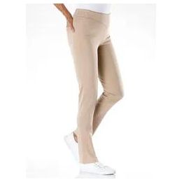 Bequeme Jeans Classic Basics, Damen, Gr. 28, Kurzgr&ouml;&szlig;en, beige, 81% Baumwolle, 17% Polyester, 2% Elasthan, unifarben, lang, Jeans