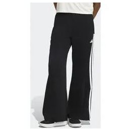Sporthose Adidas SPORTSWEAR "HOUSE OF TIRO, WEITES BEIN", Damen, Gr. M, N-Gr, schwarz, wei&szlig;, normal, gr., Obermaterial: 53% Baumwolle, 47% Polyester, Hosen Sporthose, sportlicher Stil, f&uuml;r Training und Freizeit, mit Kordelverschluss
