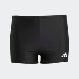 Jungen Badehose "COLORBLOCK 3-STREIFEN KIDS BOXER", schwarz, Gr. 110, adidas Performance, Obermaterial: 78% Polyamid, 22% Elasthan, Badehosen
