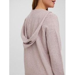 V&eacute;ro Moda VERO MODA Damen Strickjacke "VMDOFFY LS OPEN HOOD CARDIGAN GA NOOS", rosa, Gr. S, meliert, Strick, Obermaterial: 94% Polyester, 3% Elasthan, 3%
