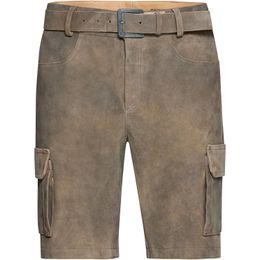 Country Line Kurze Lederhose im Cargo-Stil Beige (Gr&ouml;&szlig;e: 56)