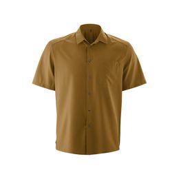 Radtrikot Gonso "Adventure Shirt M", Herren, Gr. M, hellbraun, 94% Polyester, 6% Elasthan, Rundhals, Trikots, Atmungsaktiv, schnell trocknend