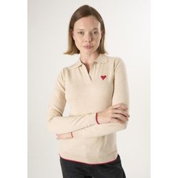 Polokragenpullover FELIX HARDY "Strickpullover mit Rollkragen", Damen, Gr. M, beige, 100% Baumwolle, Pullover