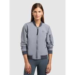 Bomberjacke Khujo "DENZ", Damen, Gr. M, misty blau, Web, 100% Nylon, regular fit h&uuml;ftlang, eingesetzt angesetztes B&uuml;ndchen, Jacken Bomberjacke
