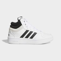 Damen Sneaker "HOOPS MID CLASSIC", adidas Sportswear, Gr. 38,5cloud wei&szlig;, core schwarz, orbit grau, Synthetik, Schuhe, f&uuml;r Kinder & Jugendliche