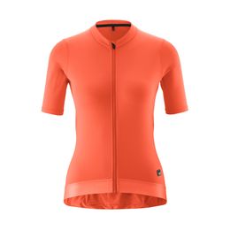 Radtrikot Gonso "Road Jersey W", Damen, Gr. 42, hellrot, 84% Polyester, 16% Elasthan, Rundhals, Trikots, Damen Fahrradtrikot kurzarm, Full-Zip Trikot, R&uuml;ckentasche, Slim Fit