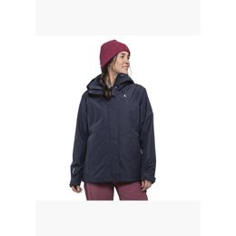 Sch&ouml;ffel 3-in-1-Funktionsjacke SCH&Ouml;FFEL "3in1 Jacket Style Okere WMS", Gr. 42, blau, Web, Fleece, Obermaterial: 100% Polyester, bequem Po-bedeckend, mit verstellbarem Klettverschluss, Jacken, mit herauszippbarer Fleecejacke, wasser- und winddicht, atmungsaktiv