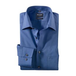 OLYMP Herren Businesshemd "Luxor modern fit", blau, Gr. 39, Web, Obermaterial: 100% Baumwolle, Hemden