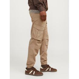 Jack & Jones JACK & JONES Herren Cargohose "JPSTKANE NOAH CUFFED CARGO NOOS"e.wood, Gr. XS, unifarben, Web, Obermaterial: 98% Baumwolle, 2% Elasthan, Hosen