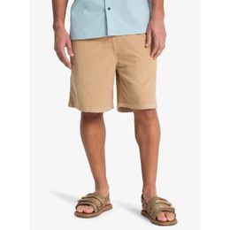 Shorts Quiksilver "TAXER CORD WS", Herren, Gr. L (52), N-Gr, khaki, Cord, Obermaterial: 100% Baumwolle, unifarben, knieumspielend, Hosen Shorts, sportlich, bequemer Sitz
