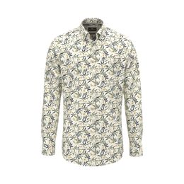 Langarmhemd Fynch-Hatton, Herren, Gr. XL, N-Gr, pale gelb, Web, Obermaterial: 100% Baumwolle, bedruckt, regular fit normal, Manschette, Hemden, mit All-Over Print