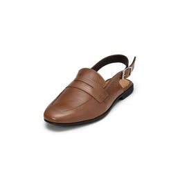 Marc O'Polo Loafer MARC O'POLO "aus veredeltem Rindleder", Damen, Gr. 36, schwarz taupe, Obermaterial: 100% Leder (Rind), unifarben, Schuhe Loafer