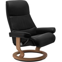Relaxsessel stressless "View", schwarz (schwarz paloma), B:91cm H:109cm T:83cm, Leder BATICK: BATICK ist ein leicht korrigiertes, durchgef&auml;rbtes und genarbtes M&ouml;belleder, bei dem die meisten Unebenheiten und Spuren in der Regel entfernt wurden.;Leder PALOMA: PALOMA ist ein durchgef&auml;rbtes Semianilin-M&ouml;belleder mit nat&uuml;rlicher Narbung.;ROHLEDER Stoff Q2 FARON: Ein fester zuverl&auml;ssiger Boucl&eacute; mit ein