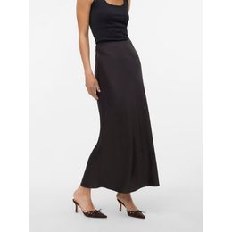 V&eacute;ro Moda A-Linien-Rock VERO MODA "VMMERLE ANKLE SKIRT WVN GA NOOS", Damen, Gr. M, chocolate torte, Web, Obermaterial: 100% Polyester, unifarben, kn&ouml;chellang, R&ouml;cke A-Linien-Rock, Kunstfaser