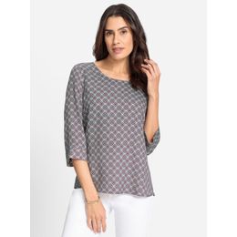 Inspirationen Damen Schlupfbluse, bunt, Gr. 38, gemustert, mehrfarbig, 100% Lyocell, Blusen