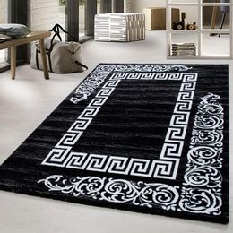 Teppich Ayyildiz Teppiche "Miami 6620" Gr. 2, schwarz, B:80cm H:12mm L:150cm, Kunstfaser, Teppiche, Teppich, L&auml;ufer, Kurzflor, orientalisches ausdrucksstarkes Design
