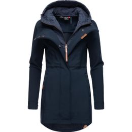 Ragwear Damen Softshellmantel "Ybela", blau, Gr. 4XL, Au&szlig;enmaterial: 97% Polyester, 3% Elasthan. Innenmaterial: 100% Polyester, M&auml;ntel, sportliche,