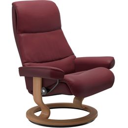 Relaxsessel stressless "View", rot (bordeaux batick), B:91cm H:109cm T:83cm, Leder BATICK: BATICK ist ein leicht korrigiertes, durchgef&auml;rbtes und genarbtes M&ouml;belleder, bei dem die meisten Unebenheiten und Spuren in der Regel entfernt wurden.;Leder PALOMA: PALOMA ist ein durchgef&auml;rbtes Semianilin-M&ouml;belleder mit nat&uuml;rlicher Narbung.;ROHLEDER Stoff Q2 FARON: Ein fester zuverl&auml;ssiger Boucl&eacute; mit einem 