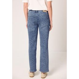Street One Damen Straight-Jeansmid blau leo laser, Gr. 25, Jeans, 82% Baumwolle, 16% Polyester, 2% Elasthan, Jeans, Middle Waist