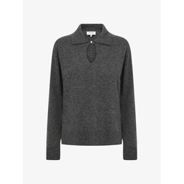Levete Room Damen Strickpullover "Levete Room Sweater LR-ELOISE 13"l9906, dunkelgrau melange, Gr. M, Obermaterial: 100% Kaschmir, Pullover