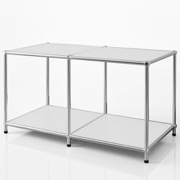 Floordirekt Regal Concept Epure Mk-016, Wei&szlig;, Metall, 78x46x40 cm, stehend, Kleinm&ouml;bel