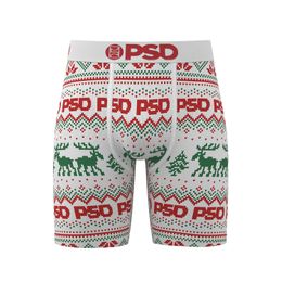 Boxershorts PSD "FAIR ISLE. Herren", Herren, Gr. L, multi, 88% Polyester, 12% Elasthan, Unterhosen