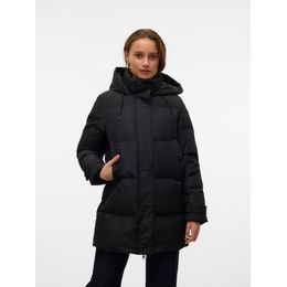 V&eacute;ro Moda Steppjacke VERO MODA "VMLEONIELEA DOWN JACKET NOOS GA", Damen, Gr. L, schwarz, Web, Obermaterial: 100% Polyester, unifarben, Rippb&uuml;ndchen, Jacken Steppjacke