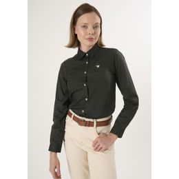 Langarmbluse FELIX HARDY "Langarm-Shirt", Damen, Gr. S, dunkelgr&uuml;n, 97% Baumwolle, 3% Elasthan, Blusen