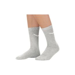 Socken TRIGEMA "TRIGEMA Sportsocken im Doppelpack", M&auml;dchen, Gr. 43-46, grau (grau, melange), Baumwollmischung, Socken Socken